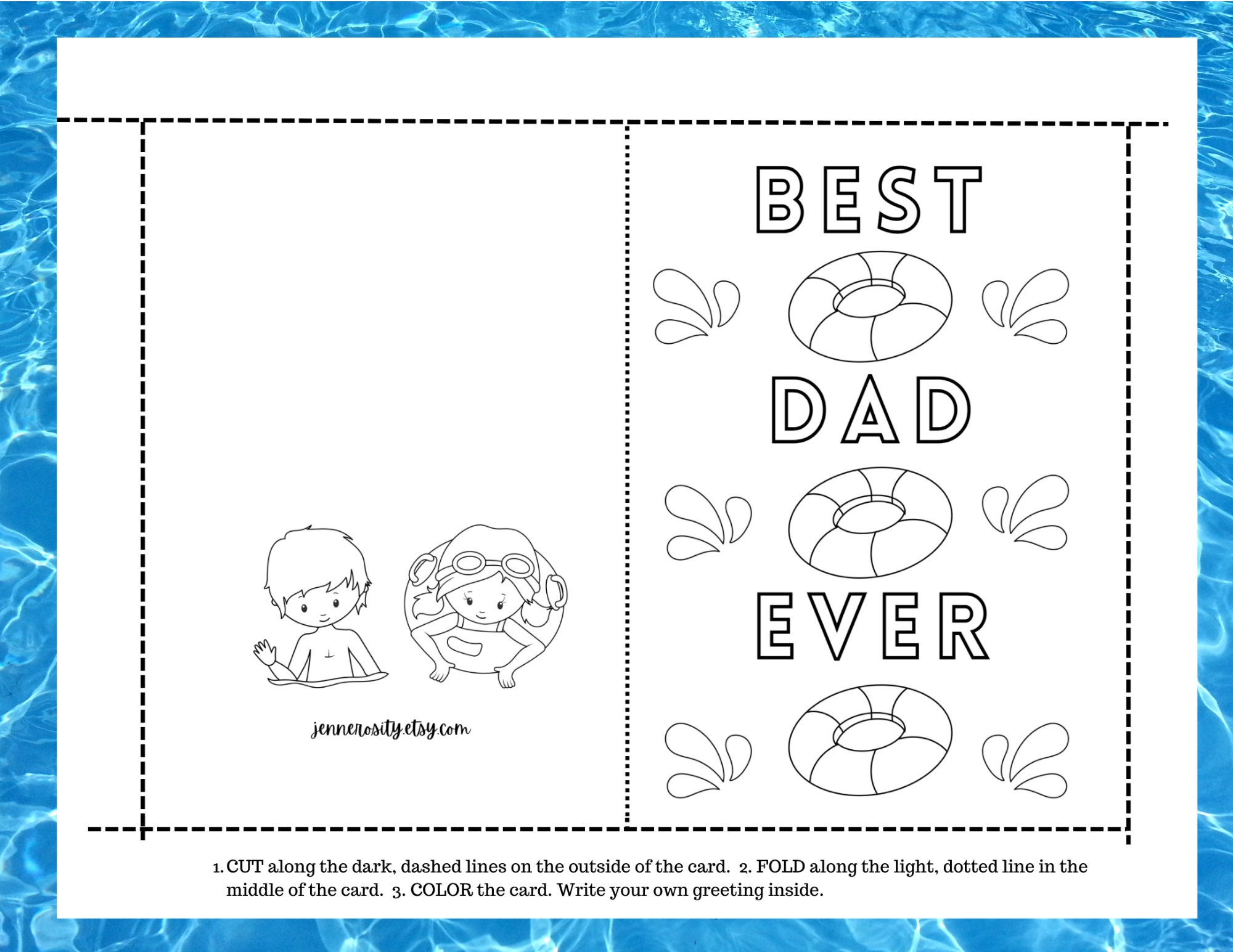 Printable Coloring Father's Day Card, Father's Day Coloring Pages for ...