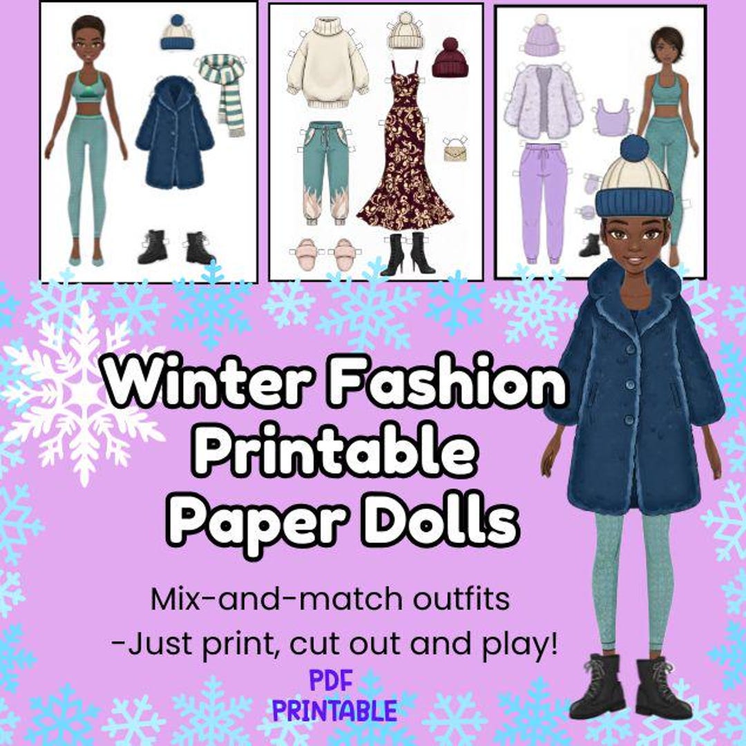 Winter Fashion Printable Paper Dolls & Clothes | Dress up Dolls ...