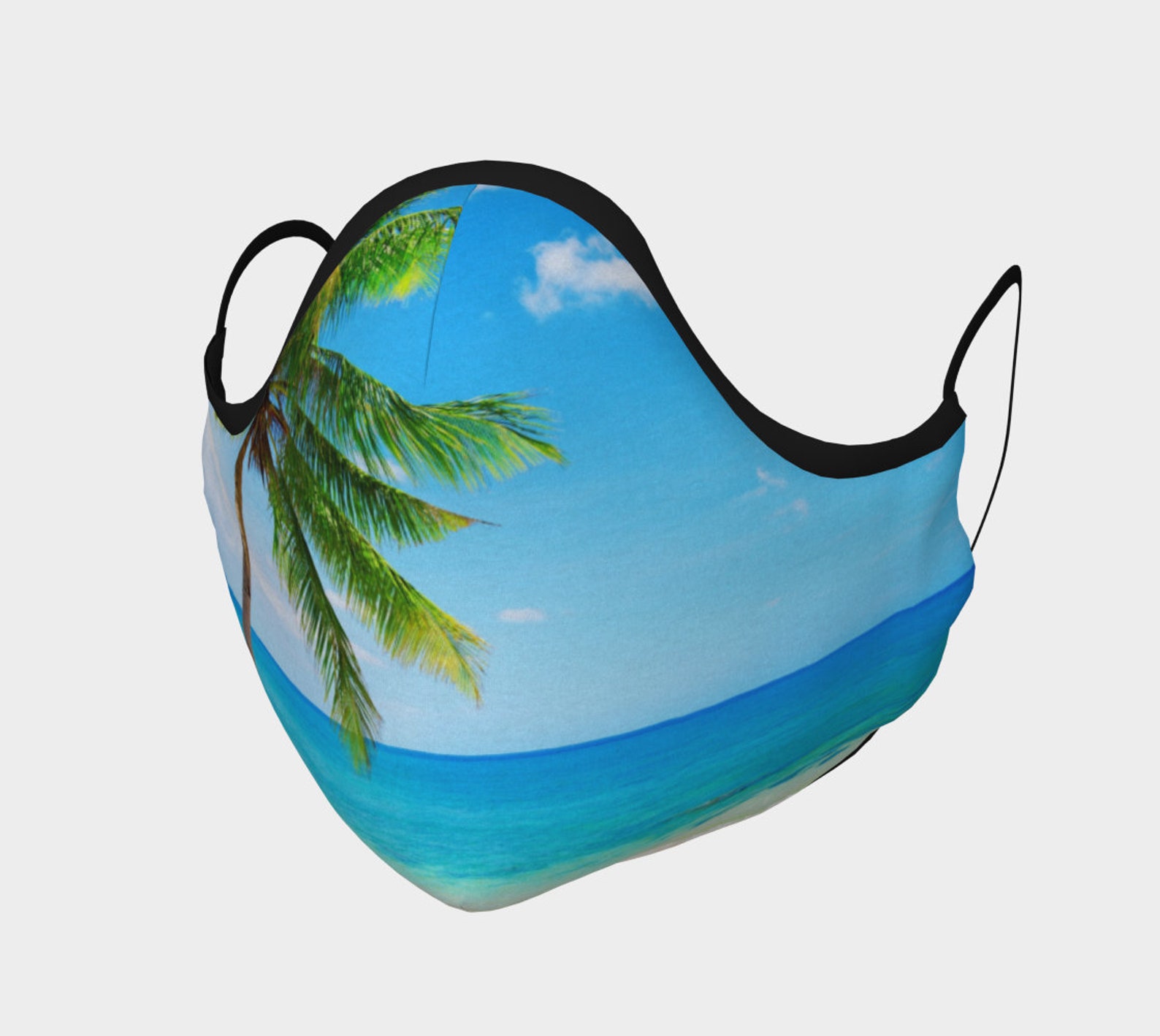 Palm Tree Beach Cotton Face Mask With Adjustable Nose Piece - Etsy