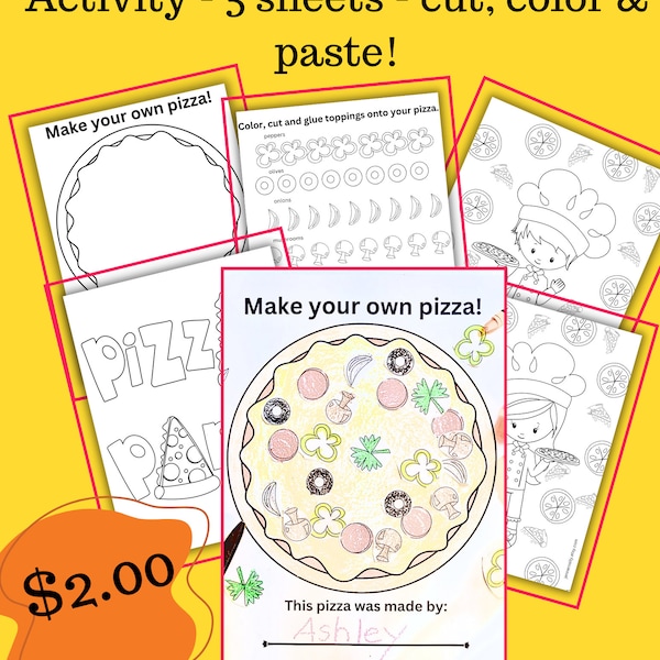 Printable Pool Party Coloring Craft, Digital Download, Kids' Activity ...