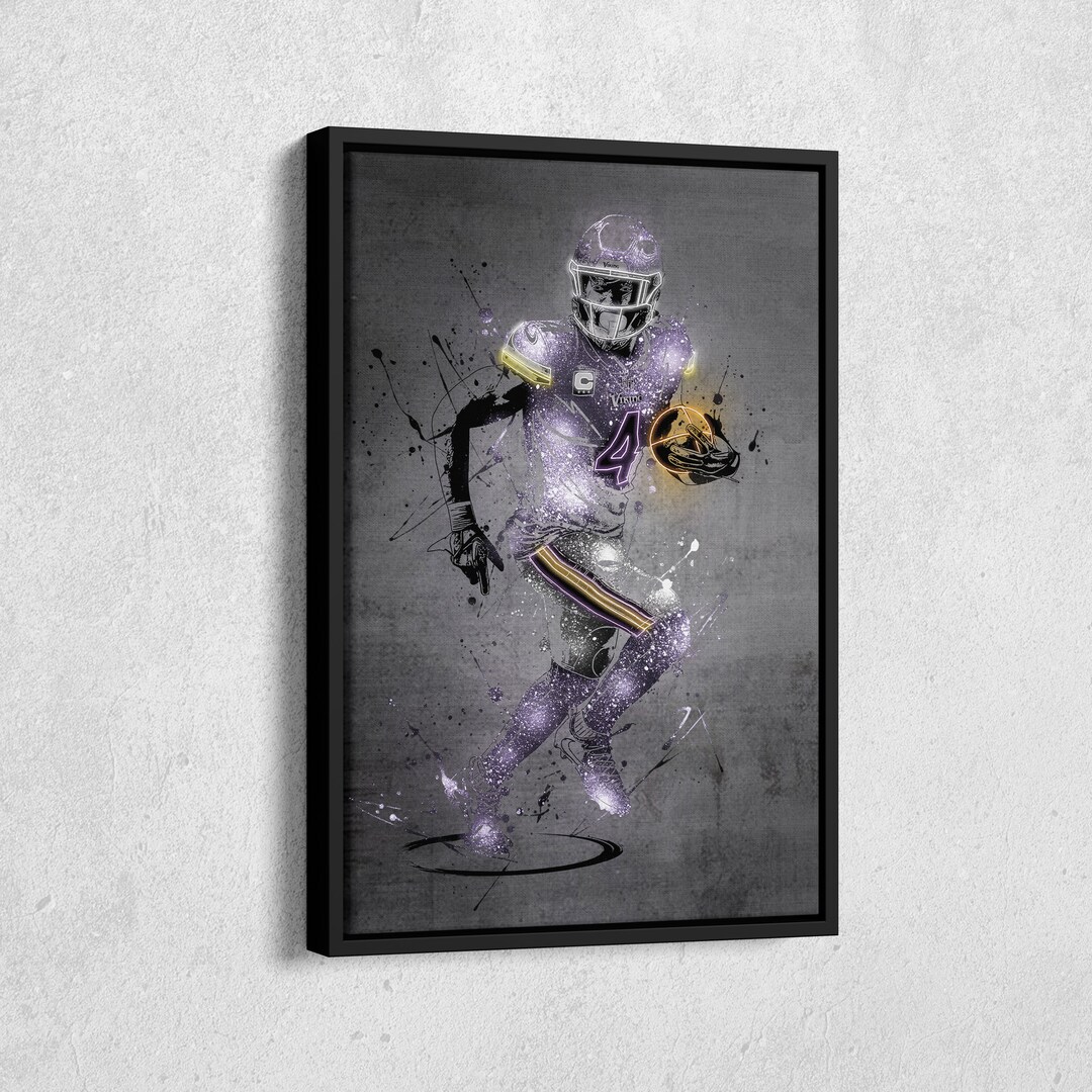 Dalvin Cook Poster Neon Splash Minnesota Vikings NFL Framed Poster ...