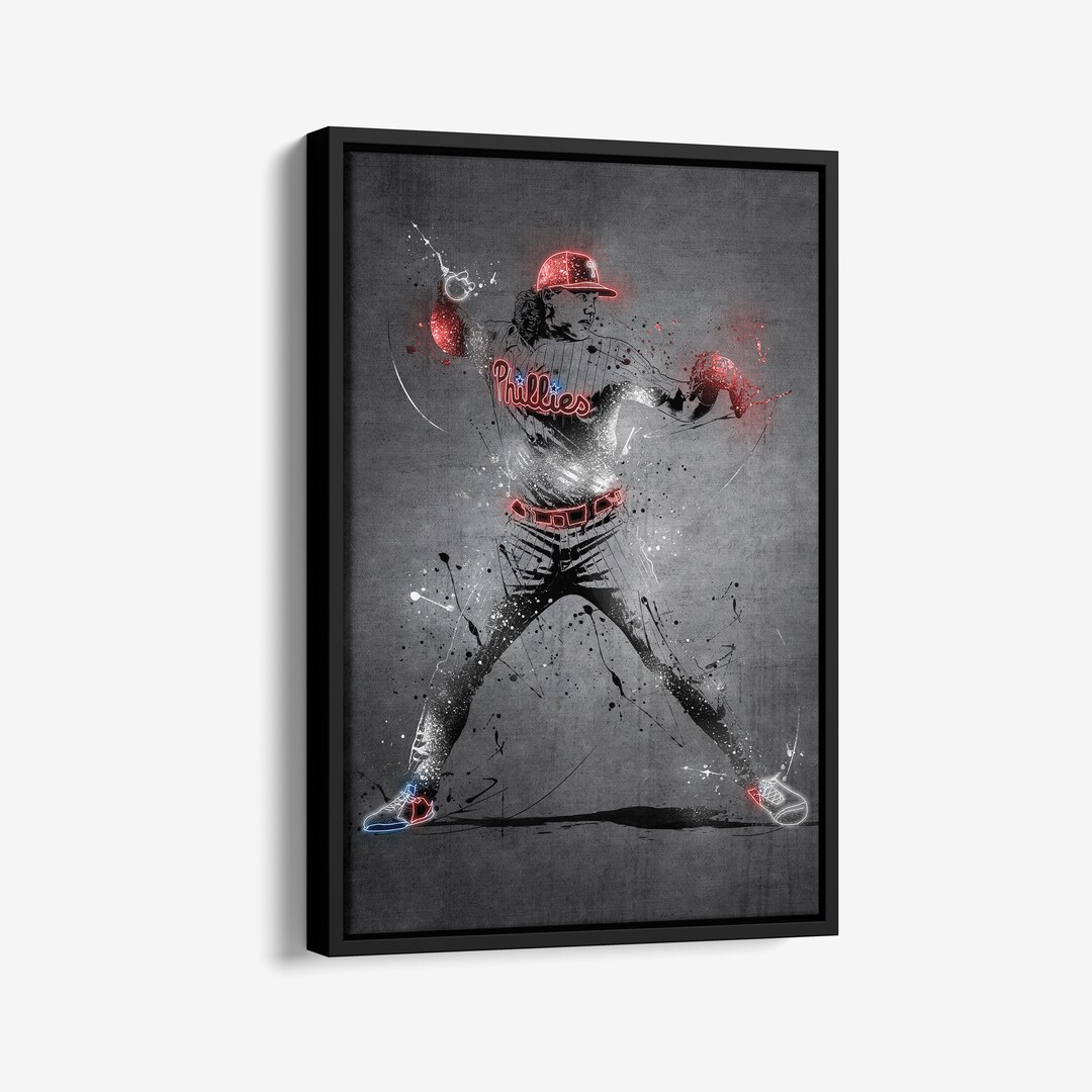 Alec Bohm Poster Neon Splash Philadelphia Phillies MLB Framed Canvas ...