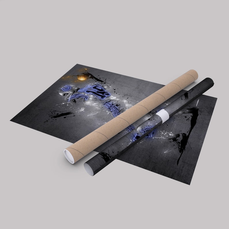 Johnny Unitas Poster Neon Splash Baltimore Colts NFL Framed Poster ...