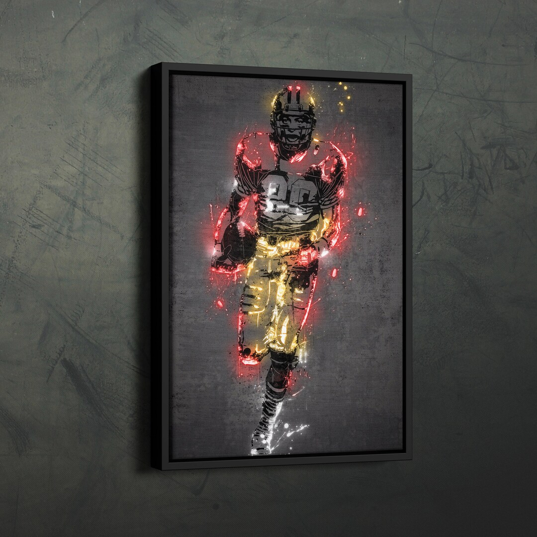 Jerry Rice Poster Neon Splash San Francisco 49ers NFL Framed Canvas ...