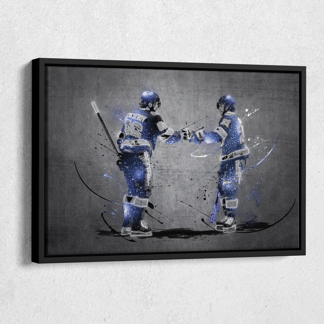 Nikita Kucherov 86 and Brayden Point 21 Neon Splash Poster Tampa Bay ...