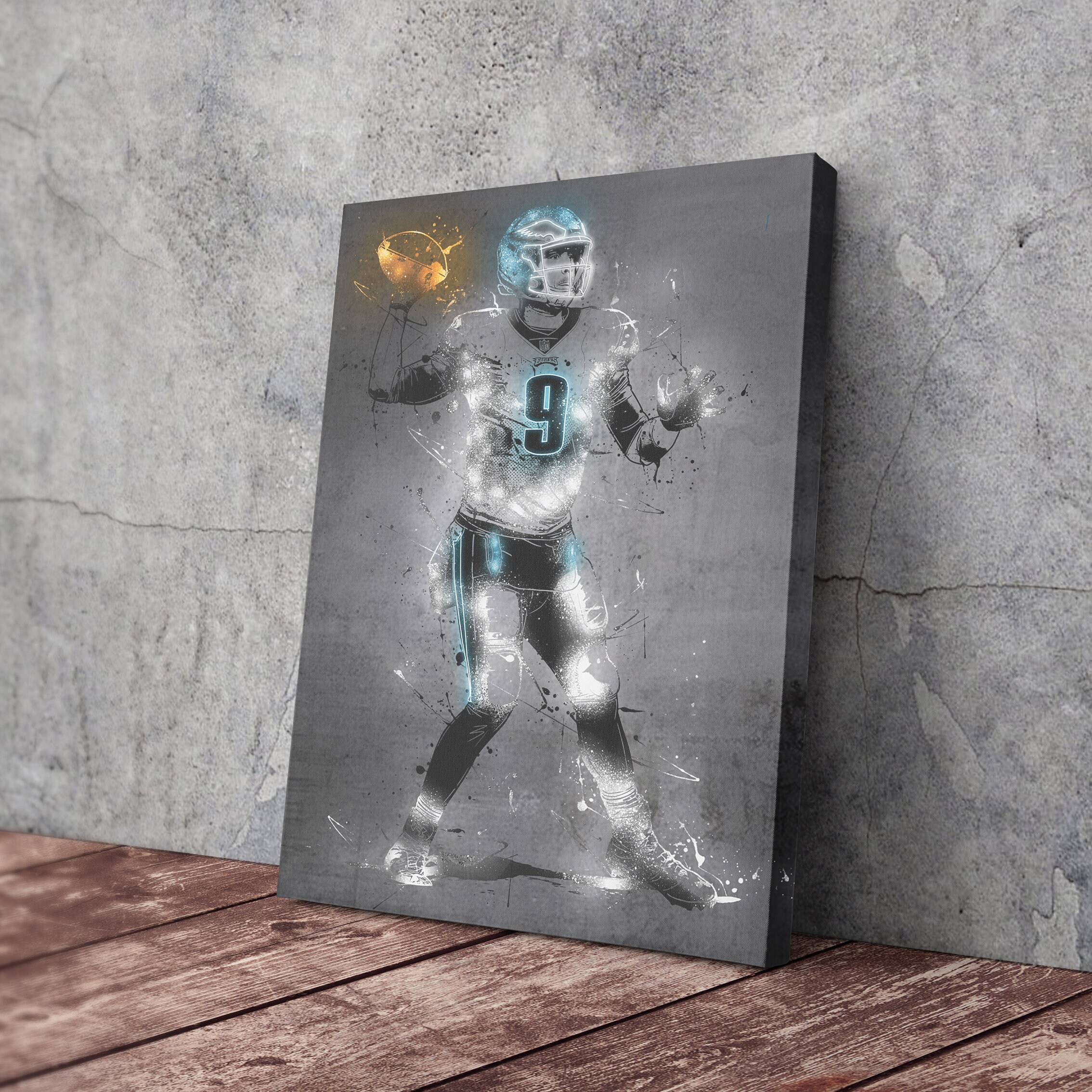 Nick Foles Poster Neon Splash Philadelphia Eagles NFL Framed Poster ...