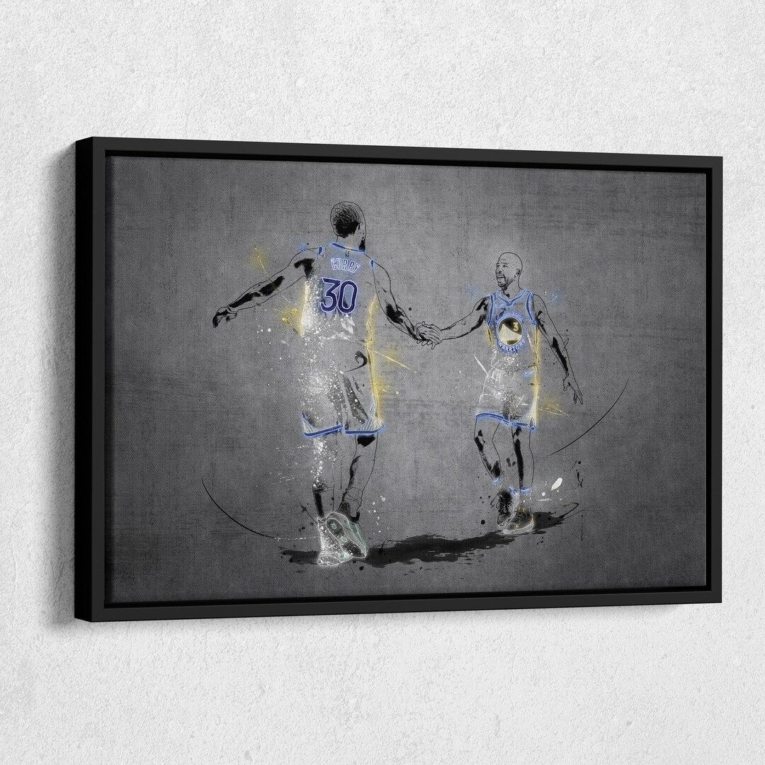 Chris Paul and Stephen Curry Neon Splash Poster Golden State Warriors ...
