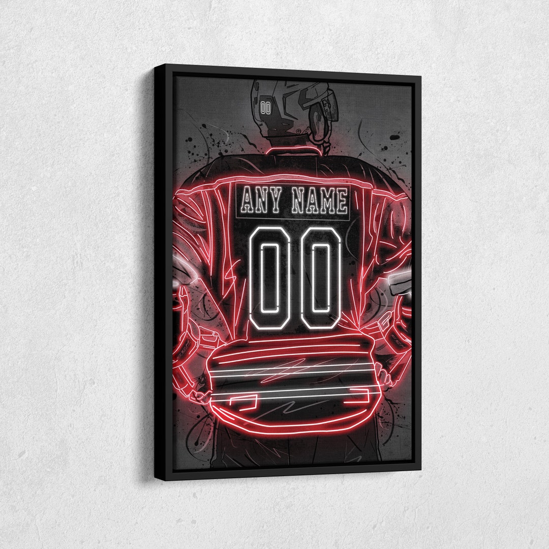 New Jersey Devils Jersey NHL Neon Personalized Jersey Custom Name and ...