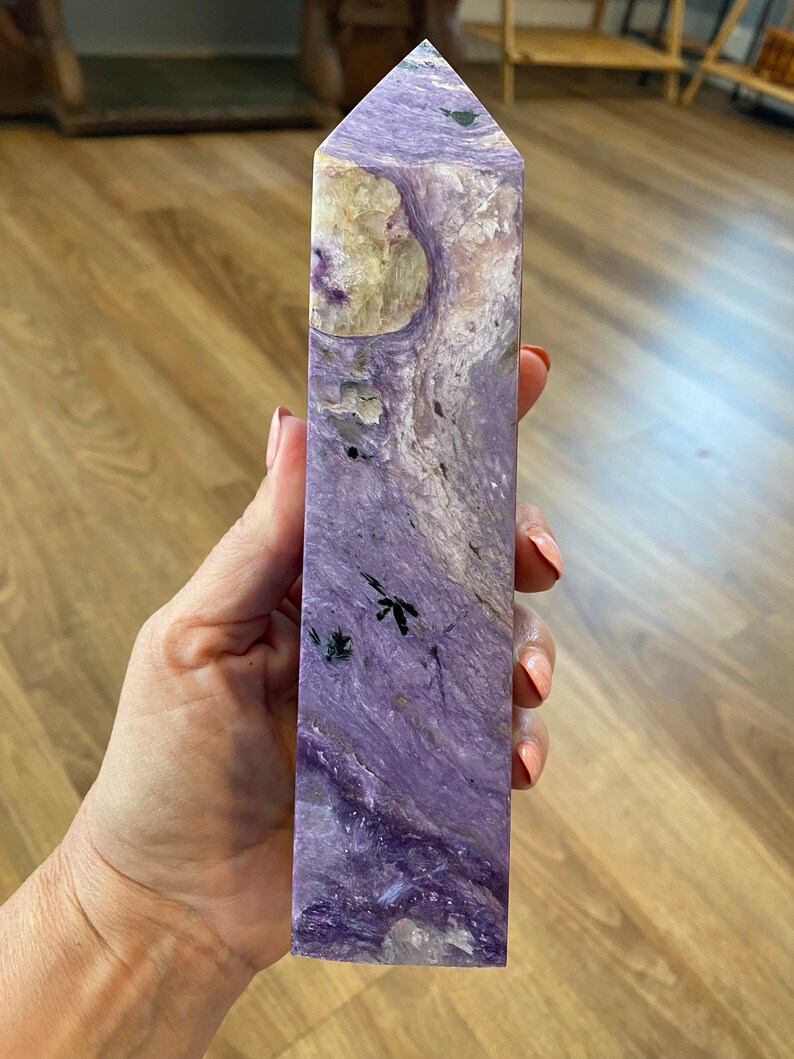 Charoite Tower Statement Piece - Etsy