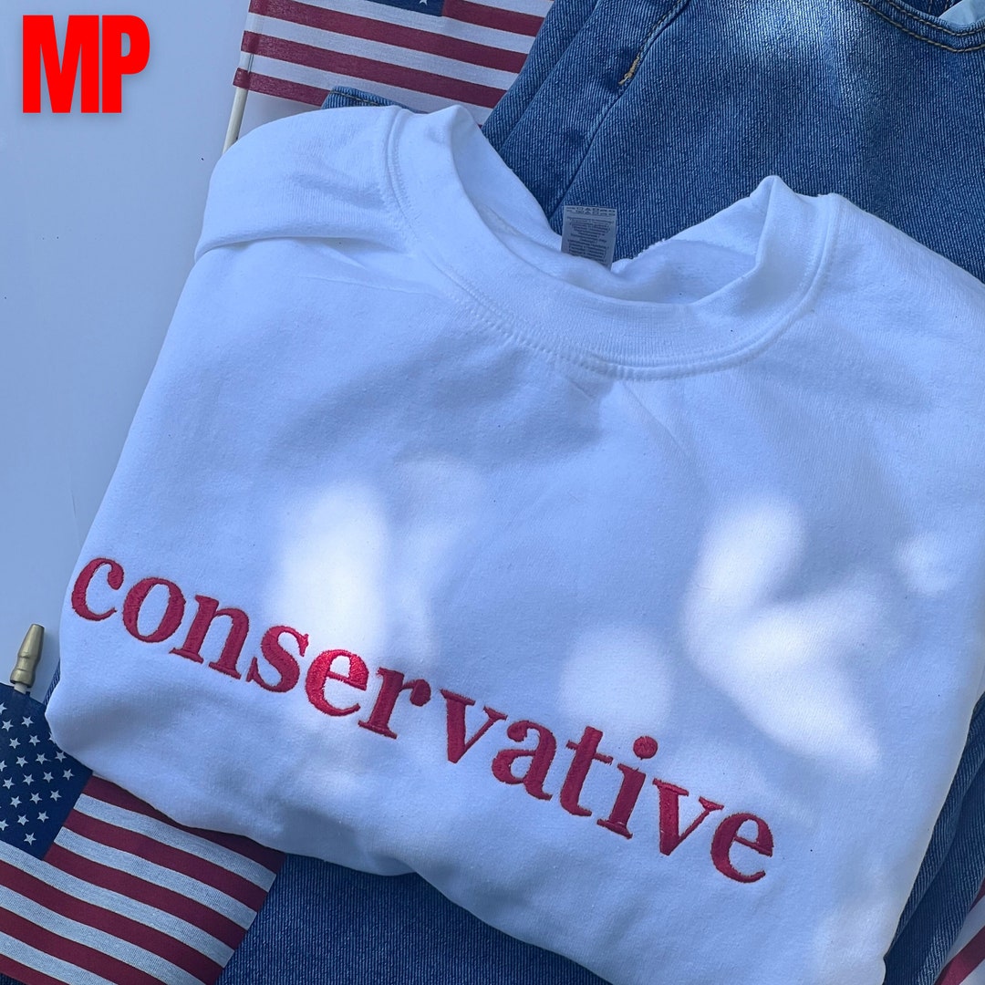 Proud Republican Embroidered Sweatshirt, 2024 Presidential Election Tee ...