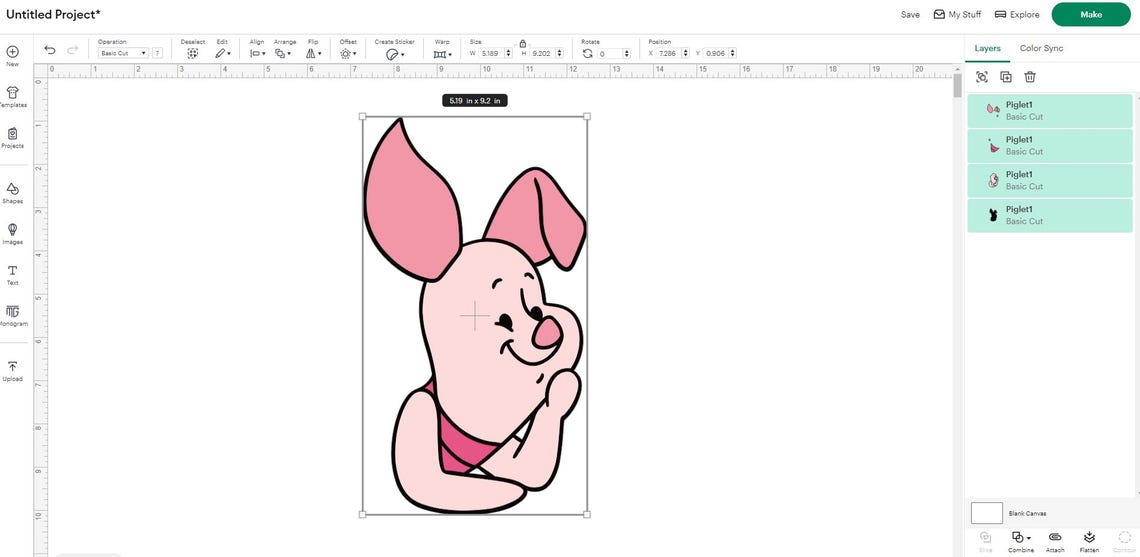 Piglet Svg, Piglet Face Svg, Png, Pdf, Eps, Dxf - Etsy