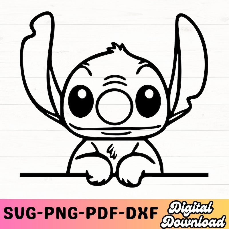 Stitch Outline Cricut - Etsy