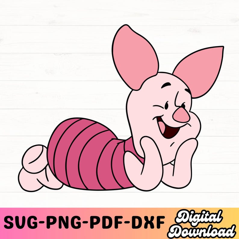 Piglet Svg, Png, Pdf, Eps, Dxf - Etsy