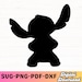 Stitch Silhouette Svg, Png, Pdf, Dxf (transparent Background) - Etsy
