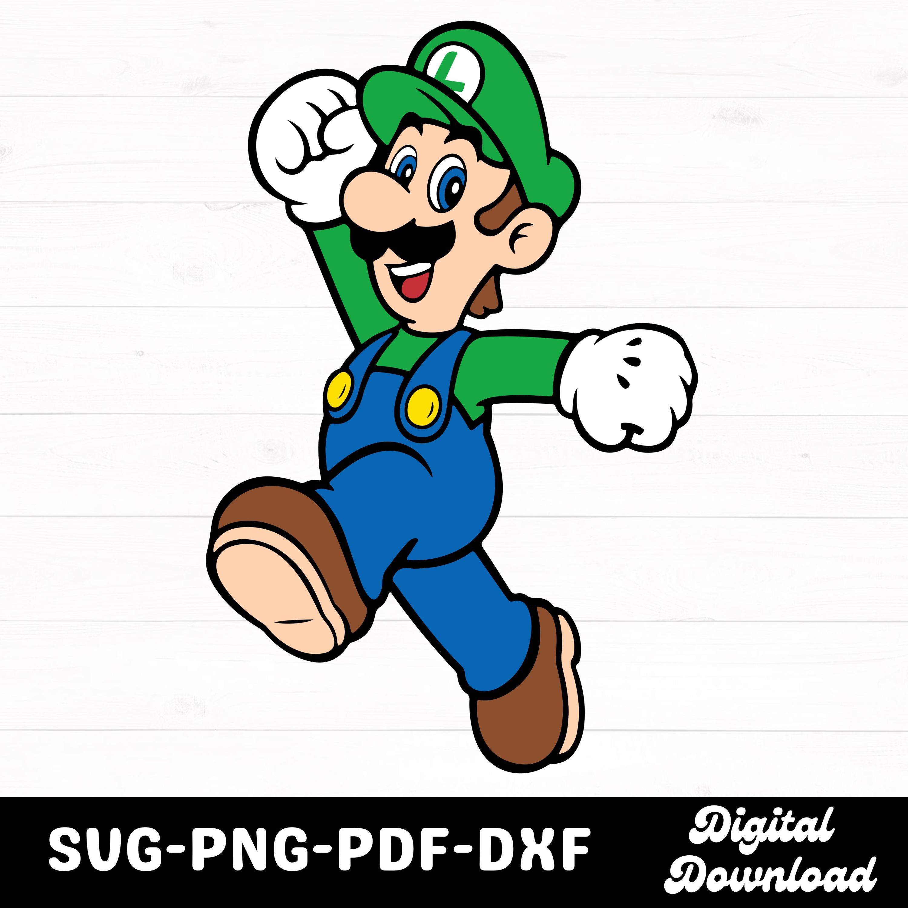 Luigi Svg, Png, Pdf, Dxf - Etsy