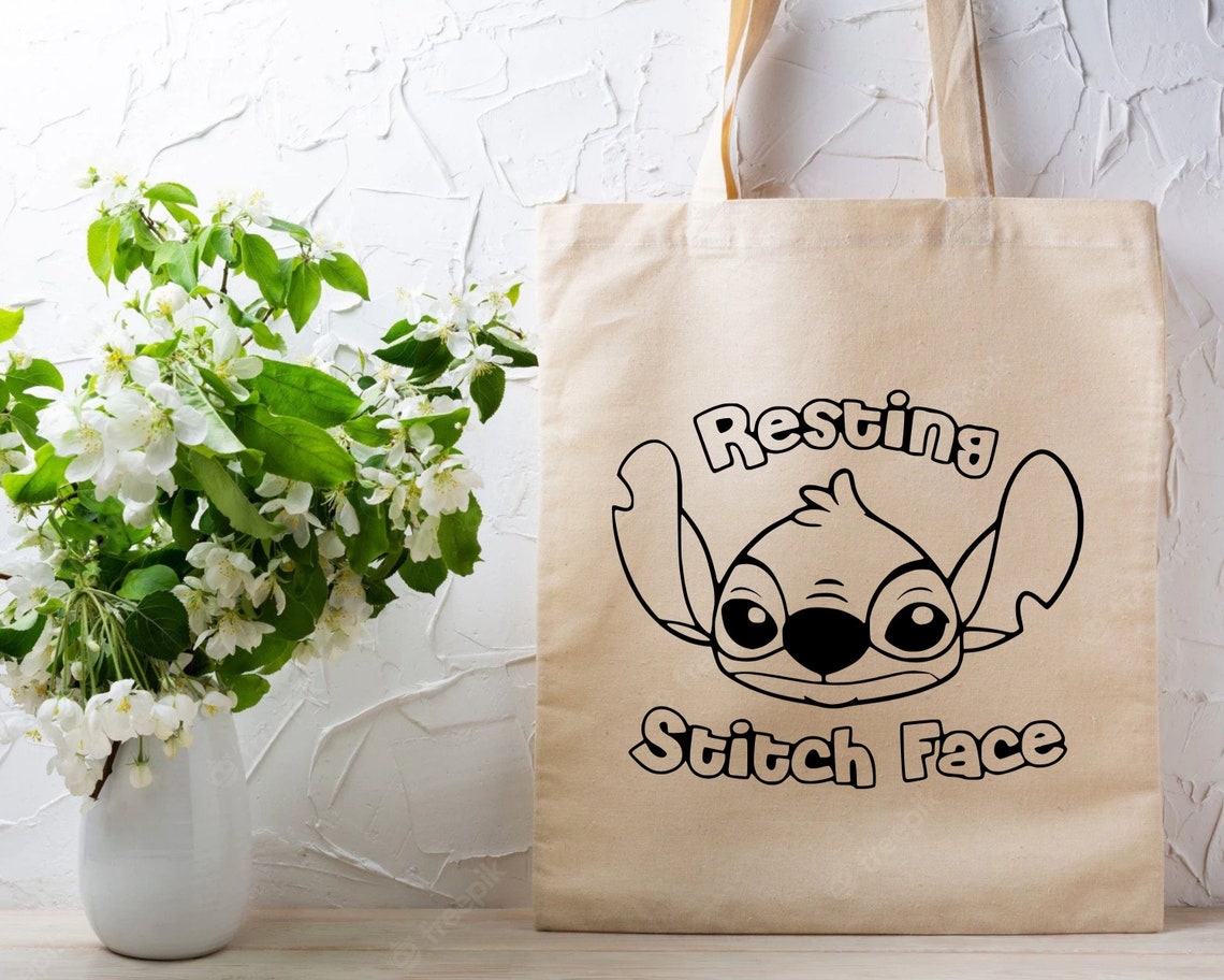 Stitch SVG, Stitch PNG, Stitch Clipart, Resting Stitch Face SVG, Cut Files for Cricut Silhouette ...