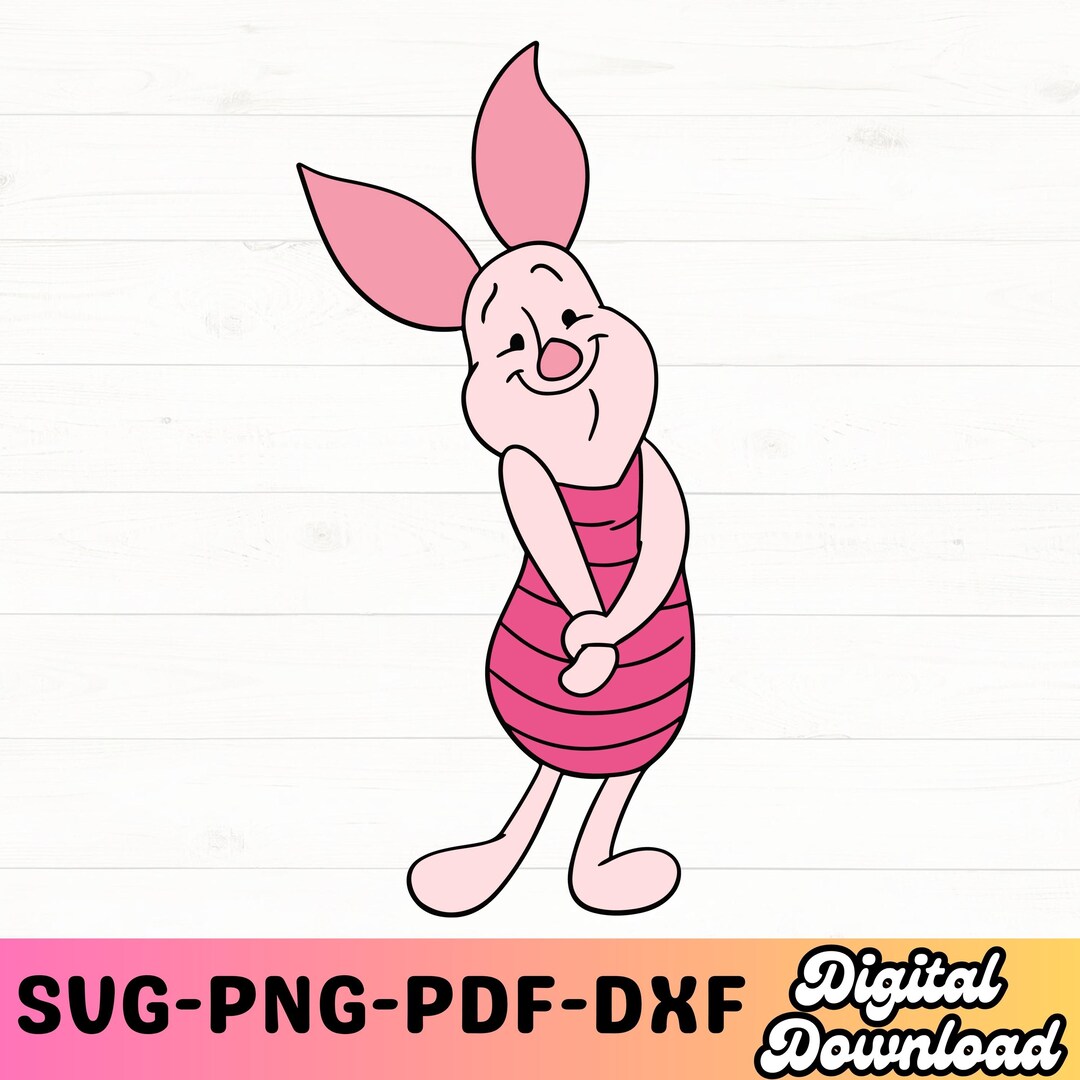 Piglet Svg, Png, Pdf, Eps, Dxf - Etsy