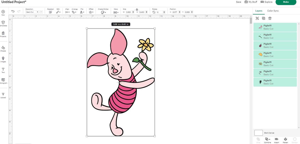 Piglet Svg, Png, Pdf, Eps, Dxf - Etsy