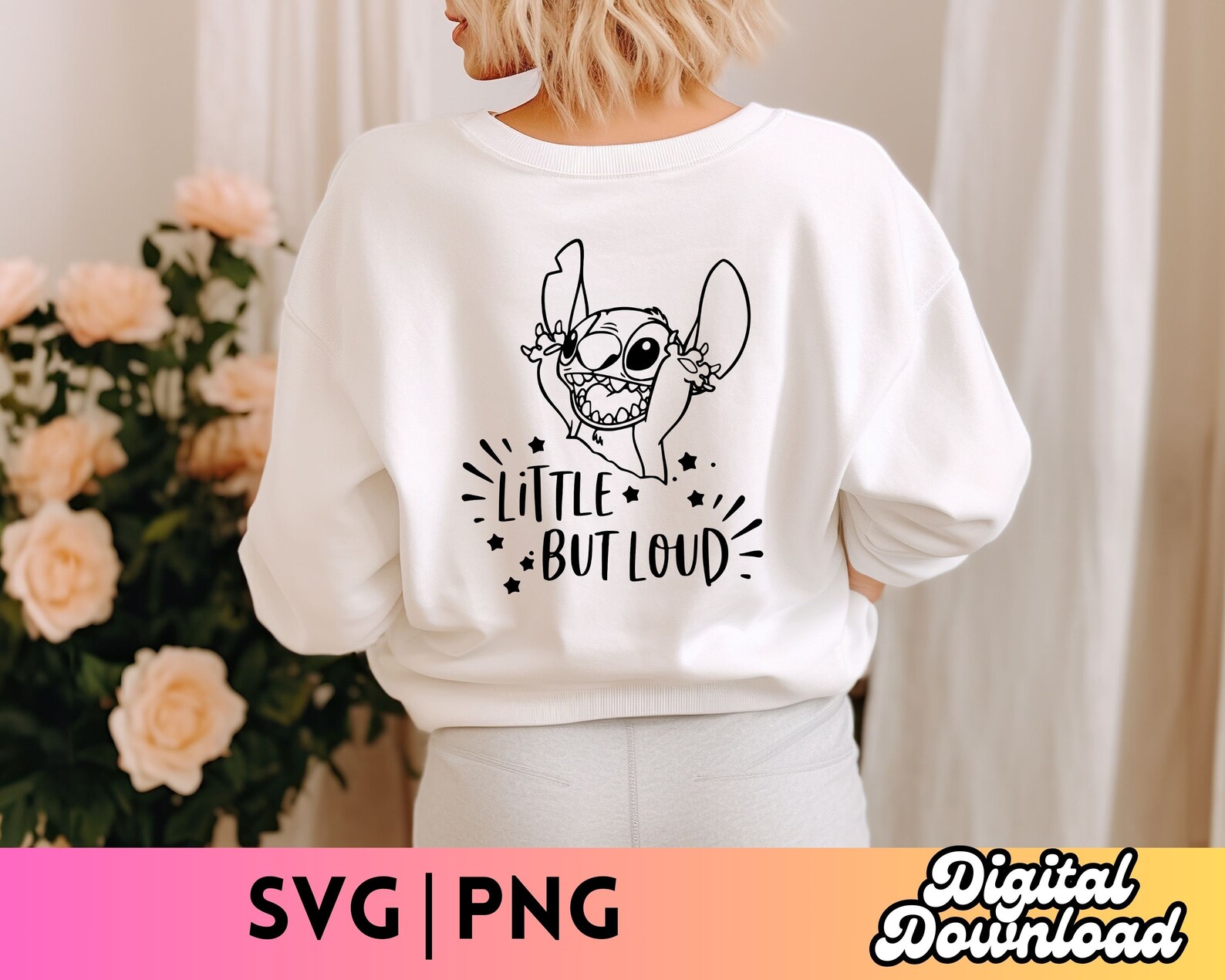 Stitch SVG, Stitch PNG, Stitch Clipart, Little but Loud Stitch SVG ...