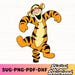 Tigger Svg, Png, Pdf, Eps, Dxf - Etsy