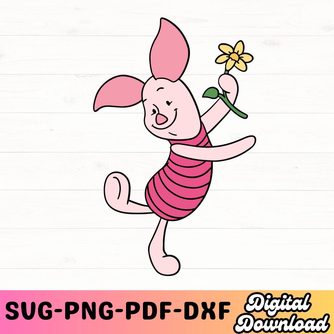 Piglet Svg, Png, Pdf, Eps, Dxf - Etsy