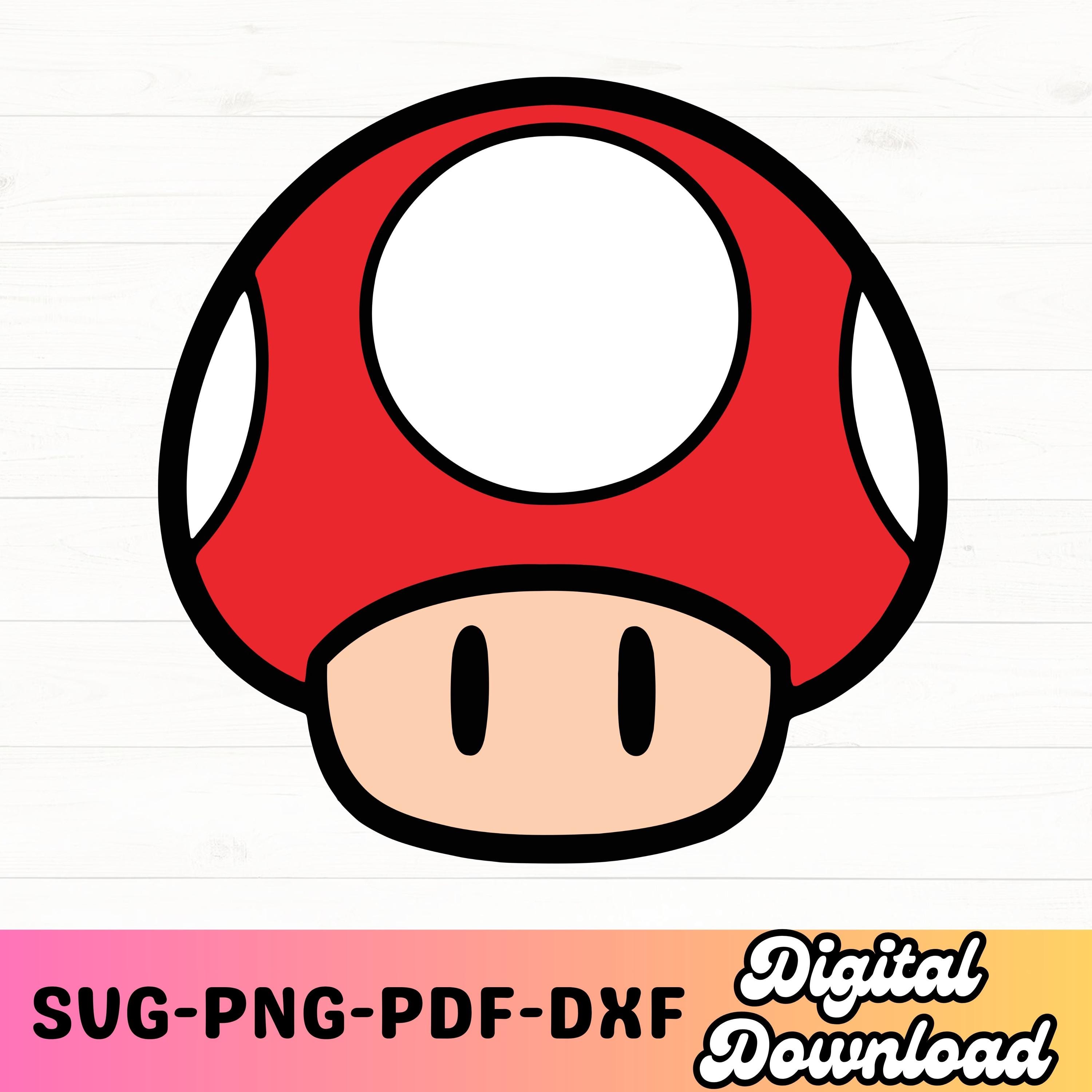 Super Mushroom- Svg, Png, Pdf, Dxf - Etsy