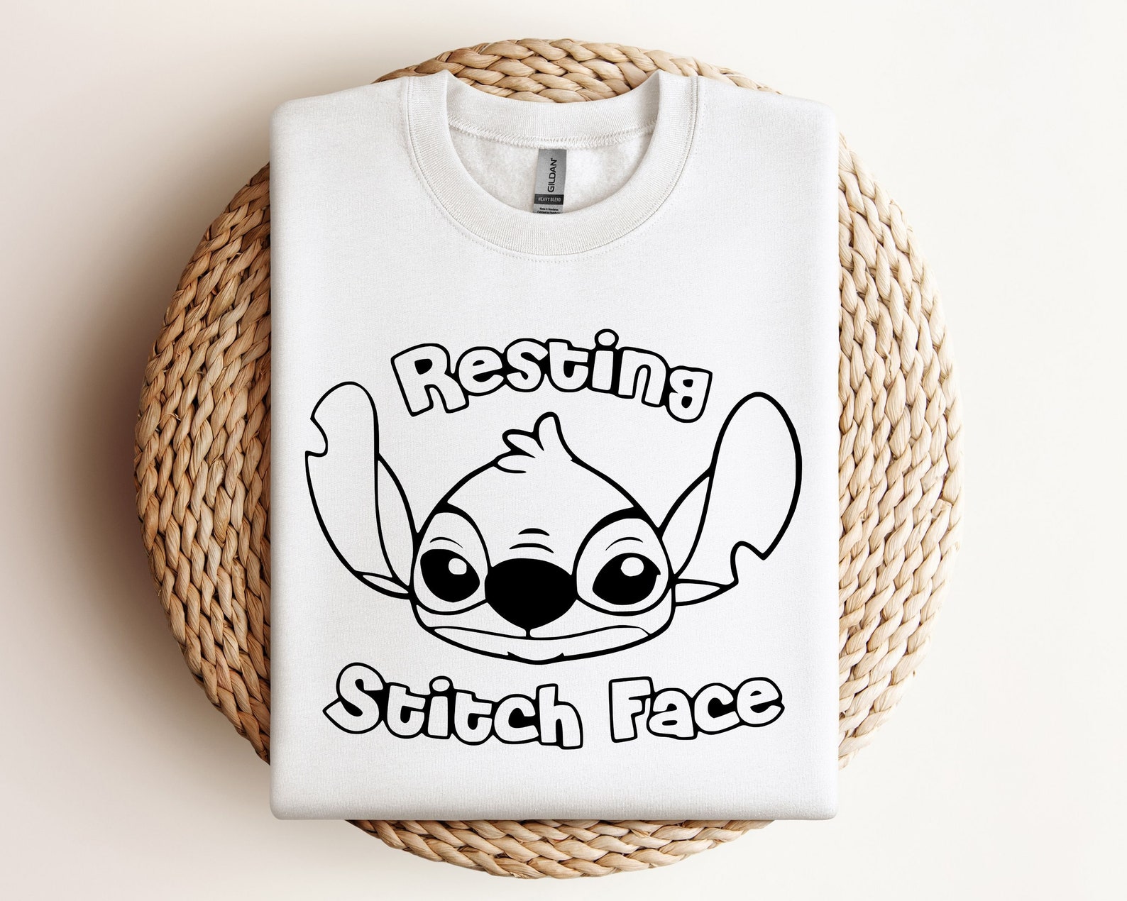 Stitch SVG, Stitch PNG, Stitch Clipart, Resting Stitch Face SVG, Cut ...