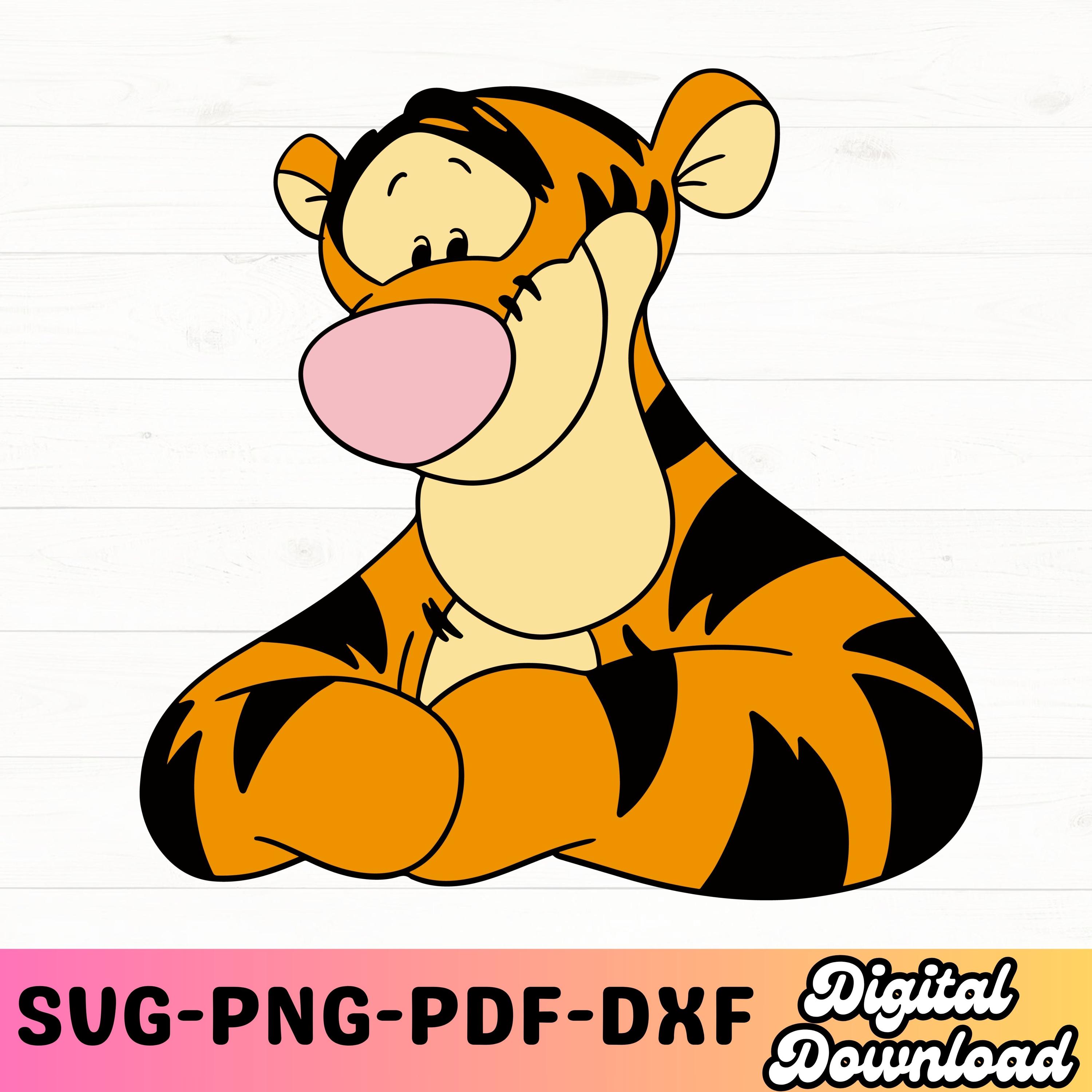 Tigger Svg, Tigger Face Svg, Png, Pdf, Eps, Dxf - Etsy