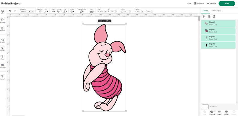 Piglet Svg, Png, Pdf, Eps, Dxf - Etsy
