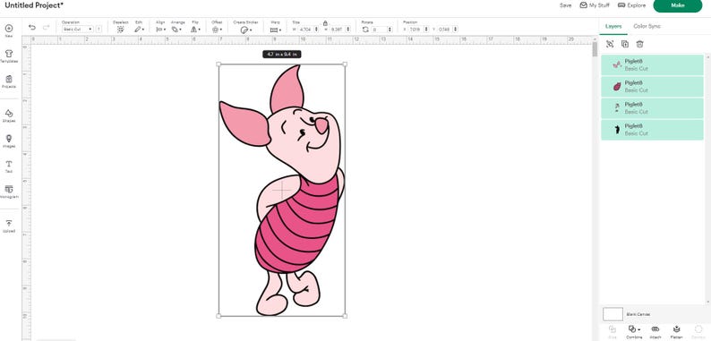 Piglet Svg, Png, Pdf, Eps, Dxf - Etsy