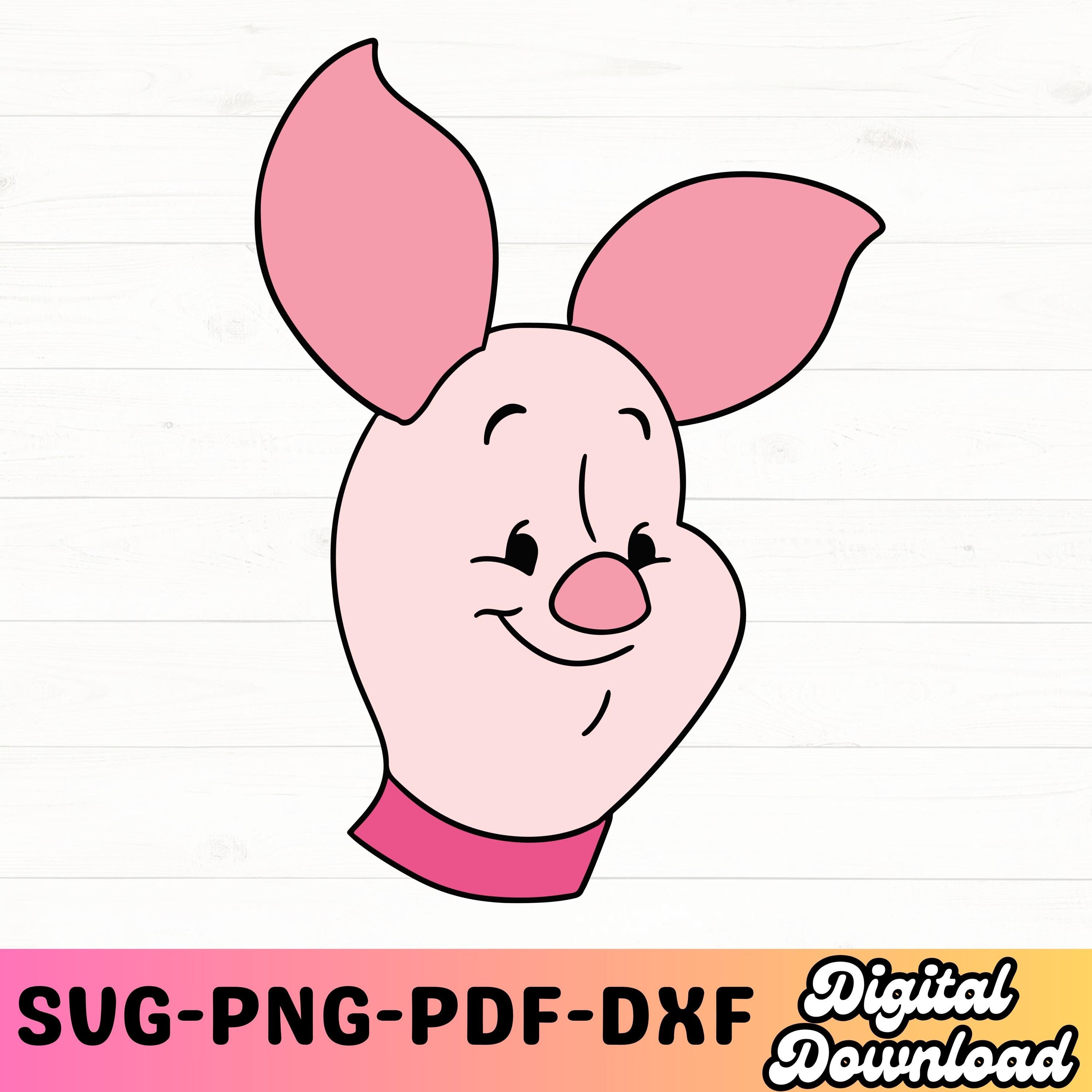 Piglet Svg, Piglet Face Svg, Png, Pdf, Eps, Dxf - Etsy