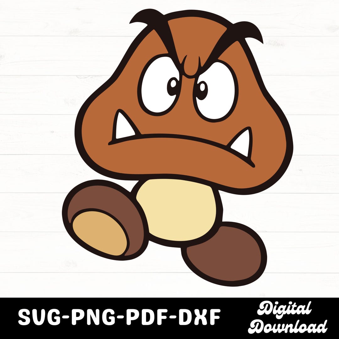 Goomba-svg, Png,pdf, Dxf Instant Download - Etsy