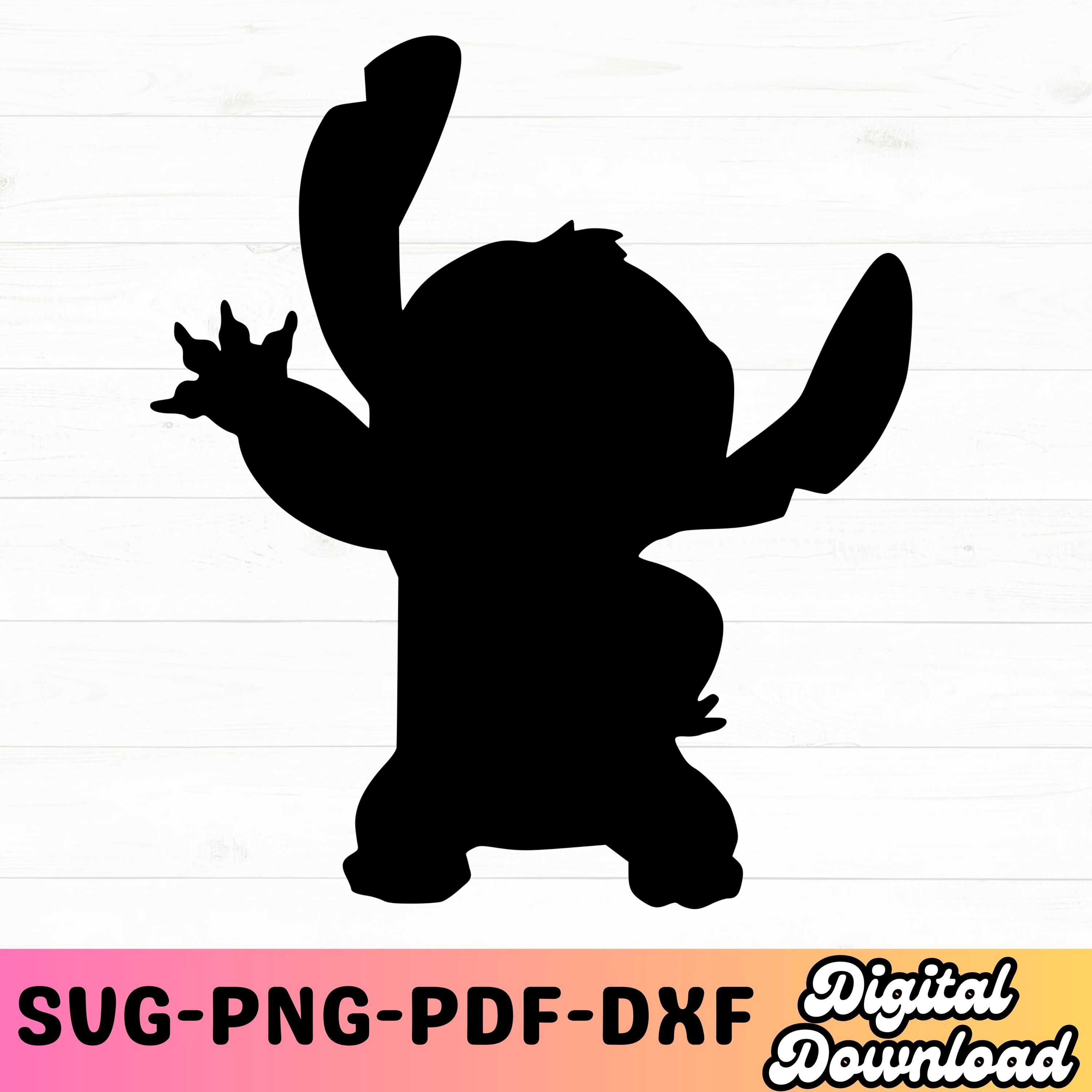 Stitch Silhouette Svg, Png, Pdf, Dxf (transparent Background) - Etsy