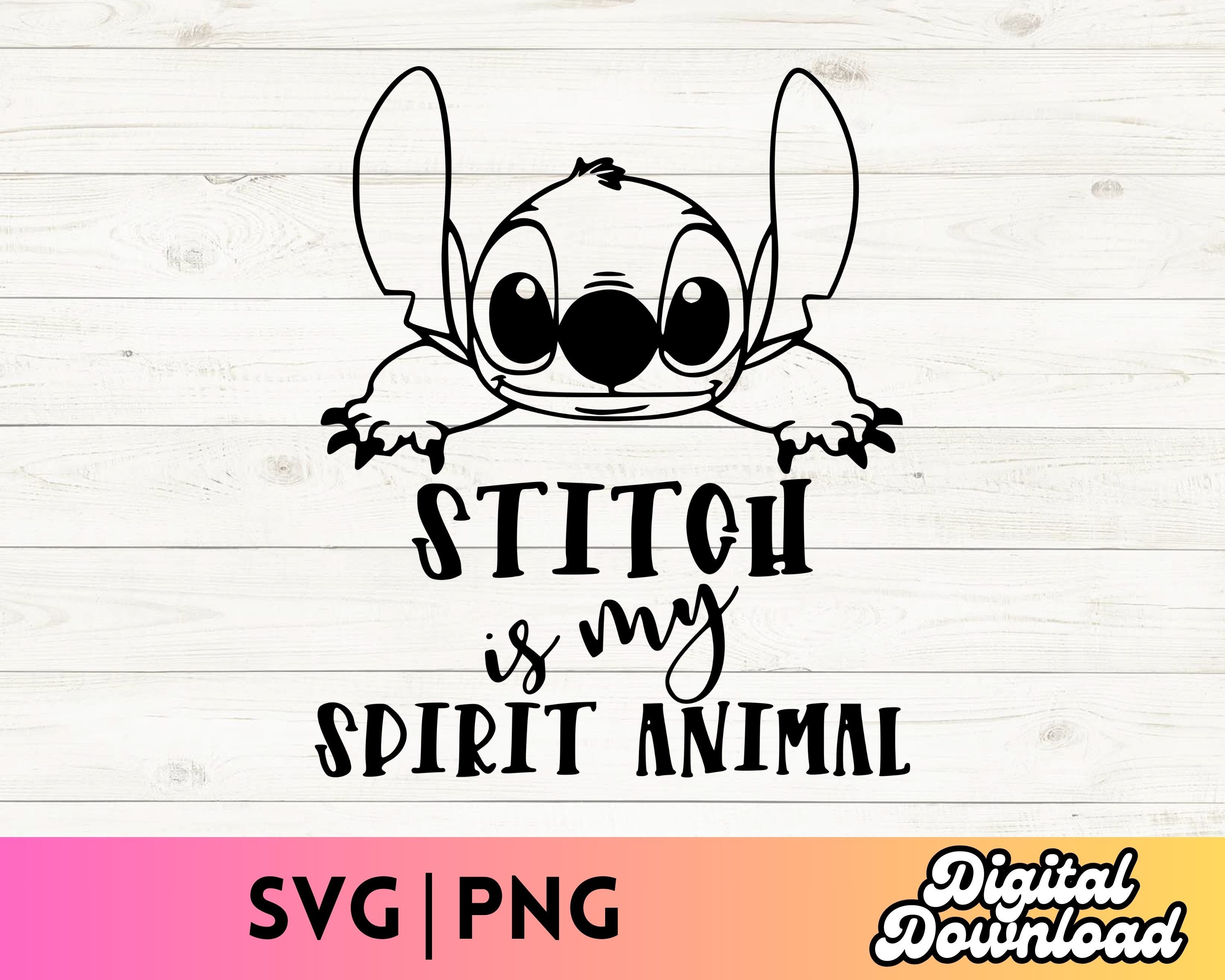 Stitch SVG, Stitch is My Spirit Animal SVG, Stitch PNG, Stitch Clipart ...