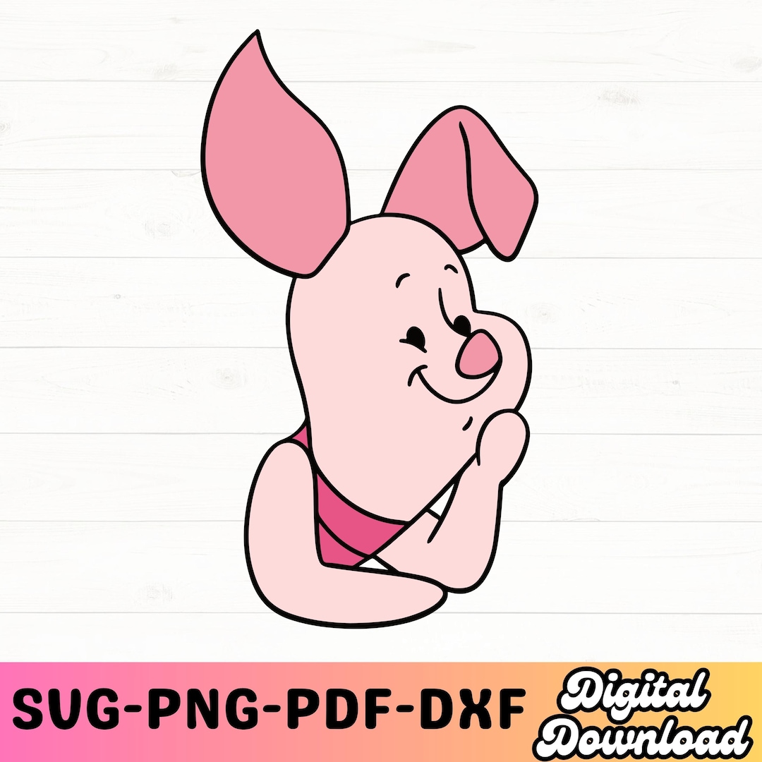 Piglet Svg, Piglet Face Svg, Png, Pdf, Eps, Dxf - Etsy