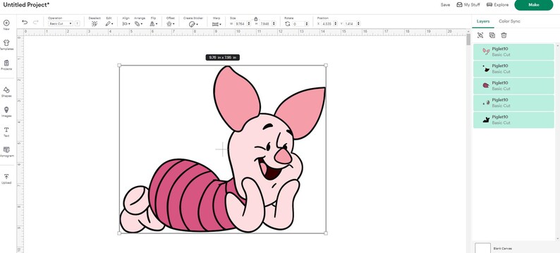 Piglet Svg, Png, Pdf, Eps, Dxf - Etsy