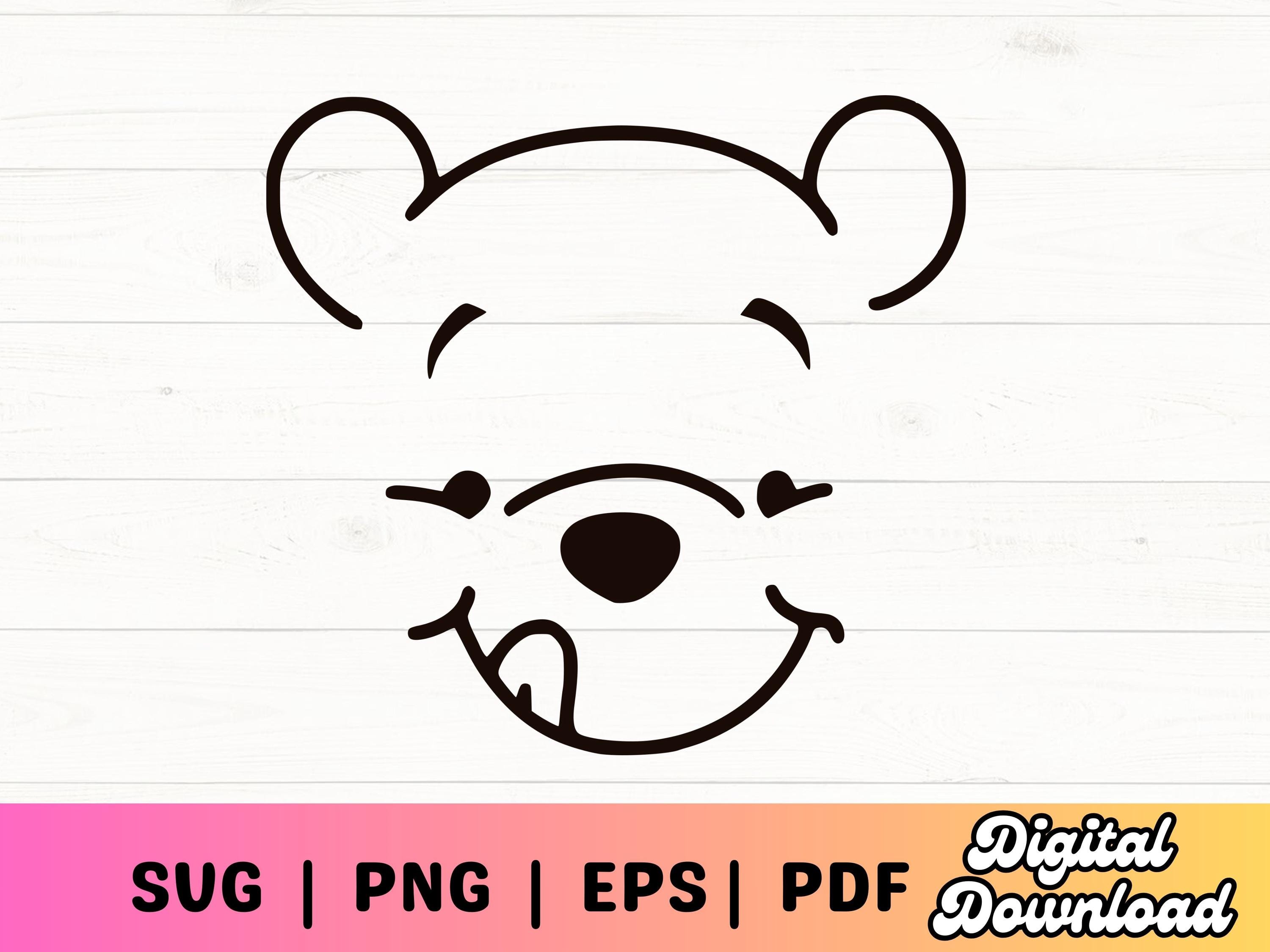 Winnie the Pooh Svg, Winnie the Pooh Clipart, Winnie the Pooh Face Svg ...