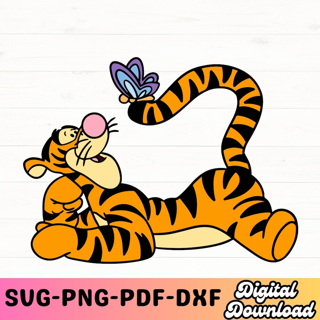 Tigger Svg, Png, Pdf, Eps, Dxf - Etsy