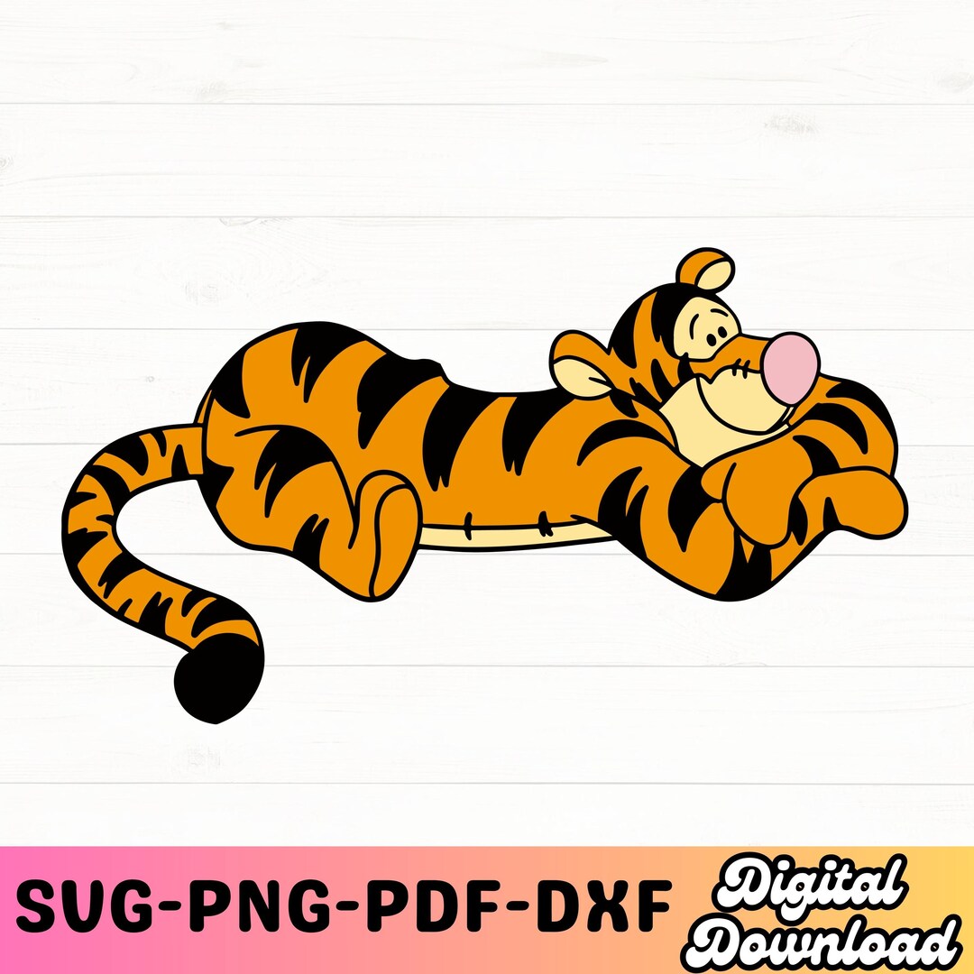 Tigger Svg, Png, Pdf, Eps, Dxf - Etsy