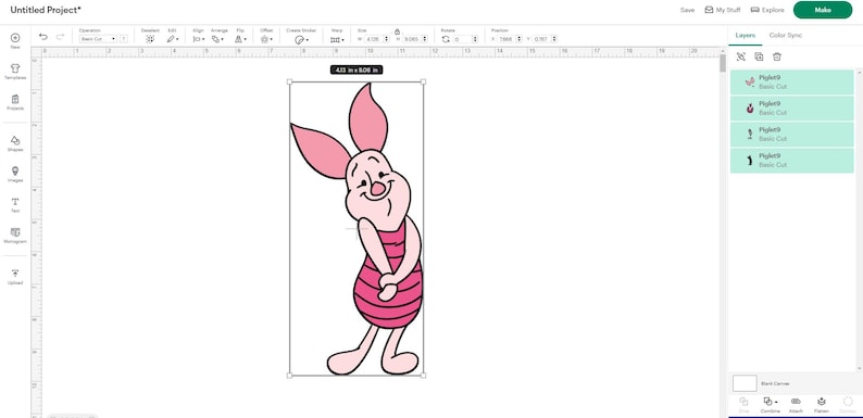 Piglet Svg, Png, Pdf, Eps, Dxf - Etsy