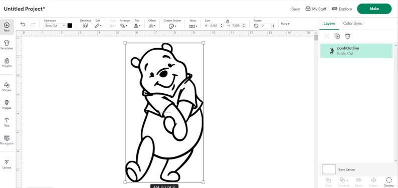 Winnie the Pooh Svg, Winnie the Pooh Clipart, Winnie the Pooh Outline ...