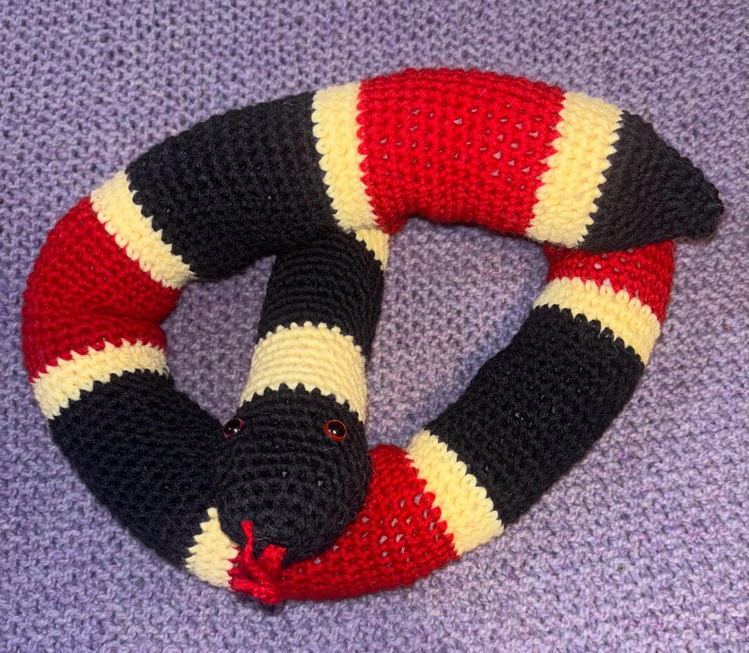 Charles the Crochet Coral Snake - Etsy