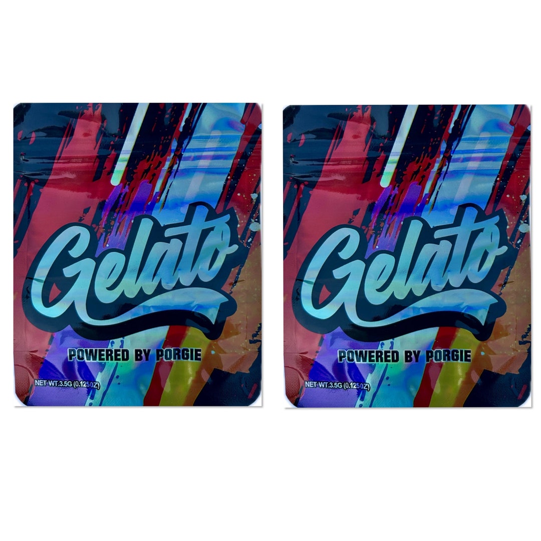 GELATO 3.5g Cali Packs Resealable Mylar Bags EMPTY HOLOGRAPHIC - Etsy