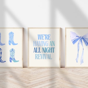 All Night Revival Blue Digital Print - Etsy