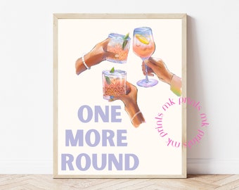 Guest Check Poster One More Round Poster Wall Art Print - Etsy