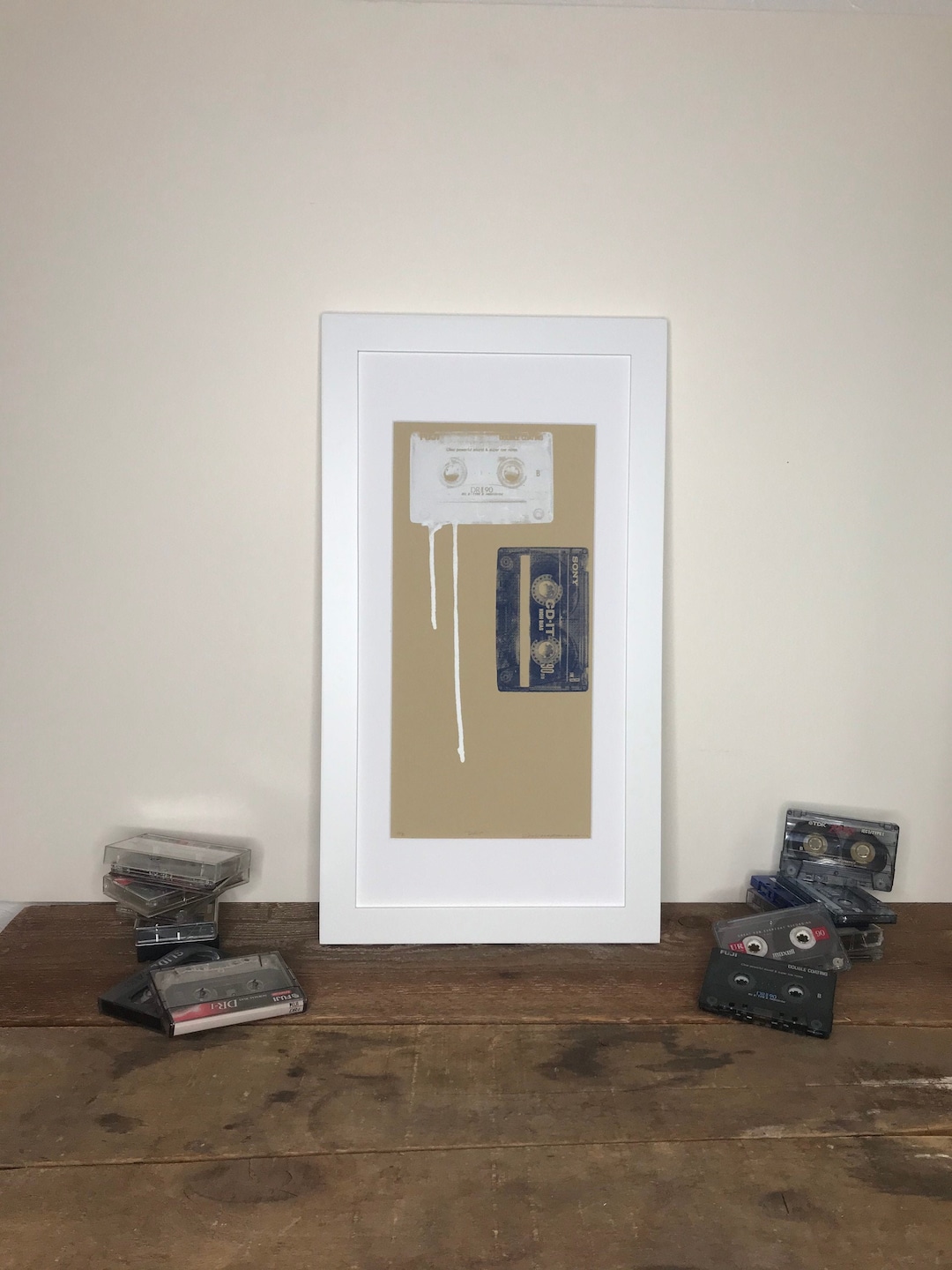 Cassette Tape Art, 1990s Cassette Tape Screenprint, 1980s Music Art ...