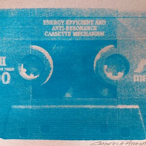 Cassette Tape Art, 1990's Cassette Tape Screenprint, Retro Cassette ...