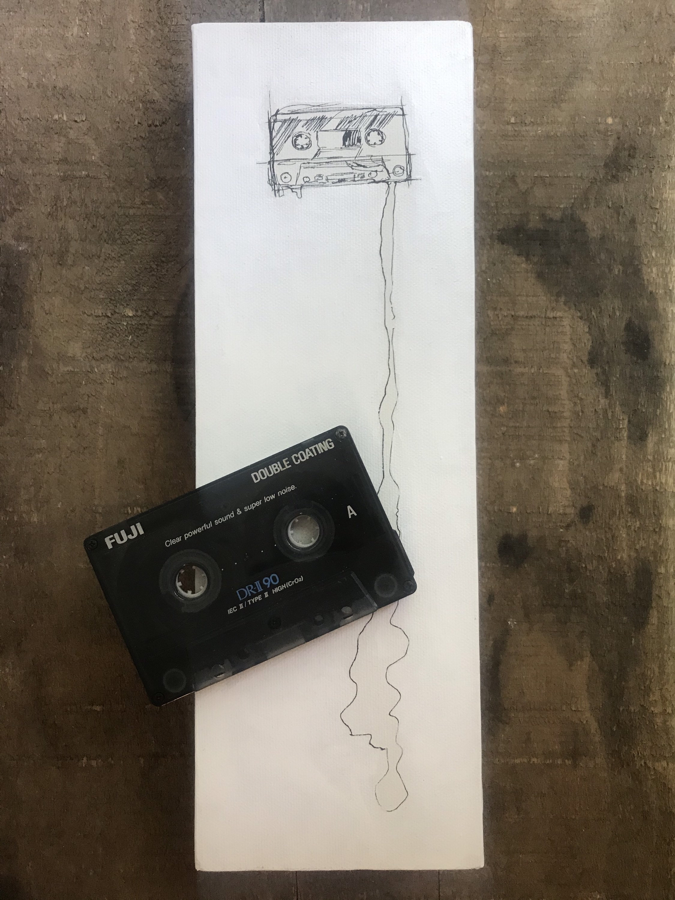 Unraveled Cassette Art Cassette Tape Art Retro Cassette | Etsy