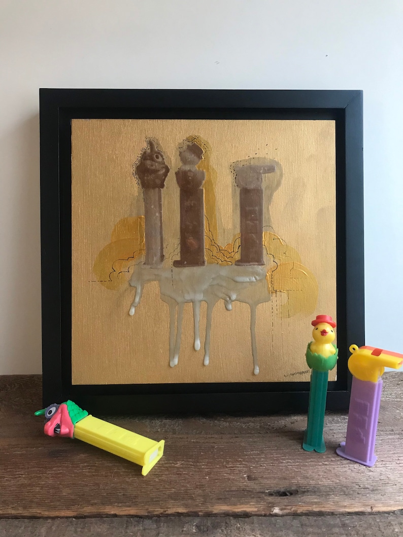Pez Dispenser Art, Vintage Pez Retro Candy Art, Pez Framed Pop Art, Pez ...