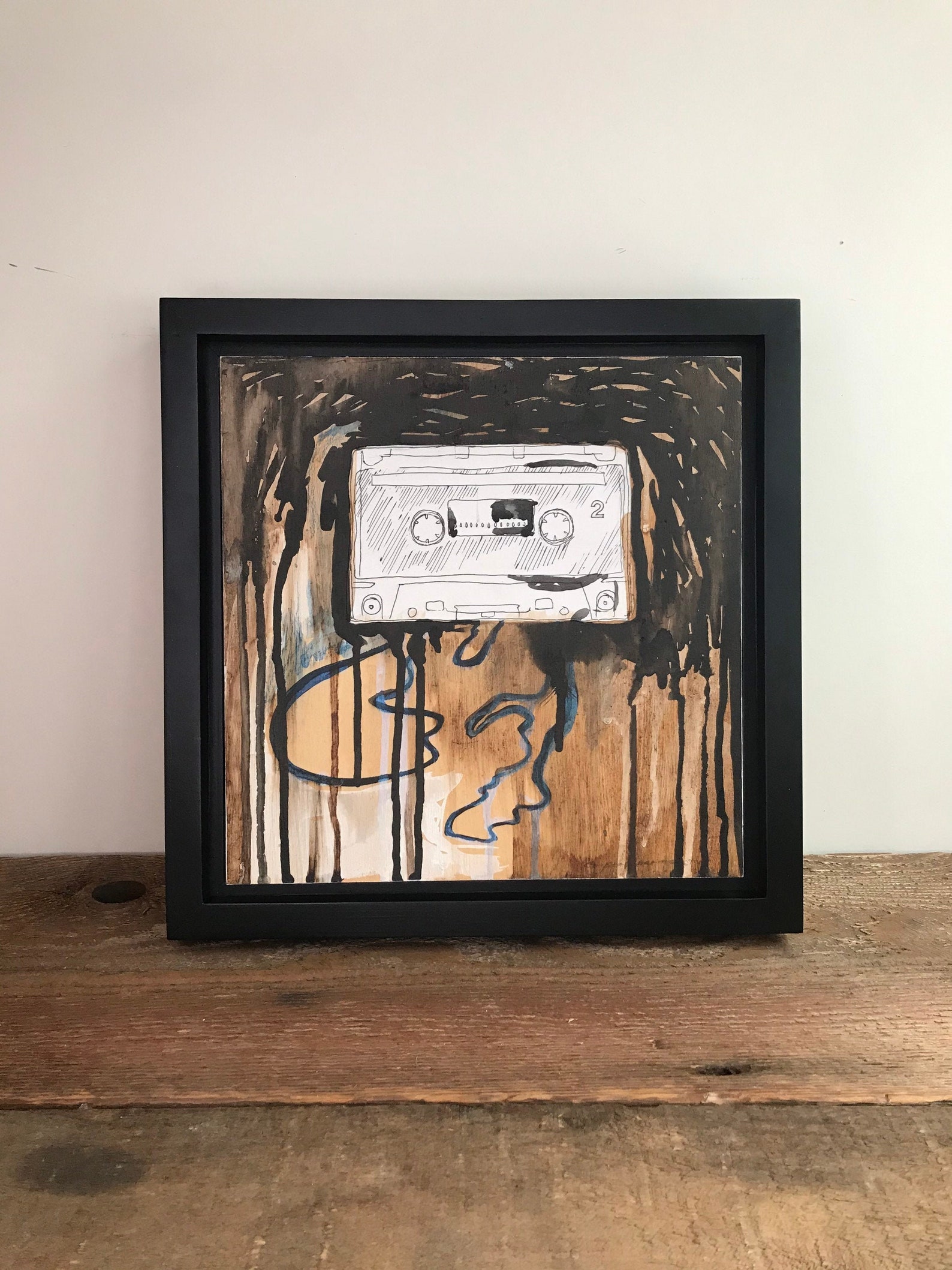 Cassette Tape Art, Music Lover Wall Art, Retro Cassette, 1980's ...